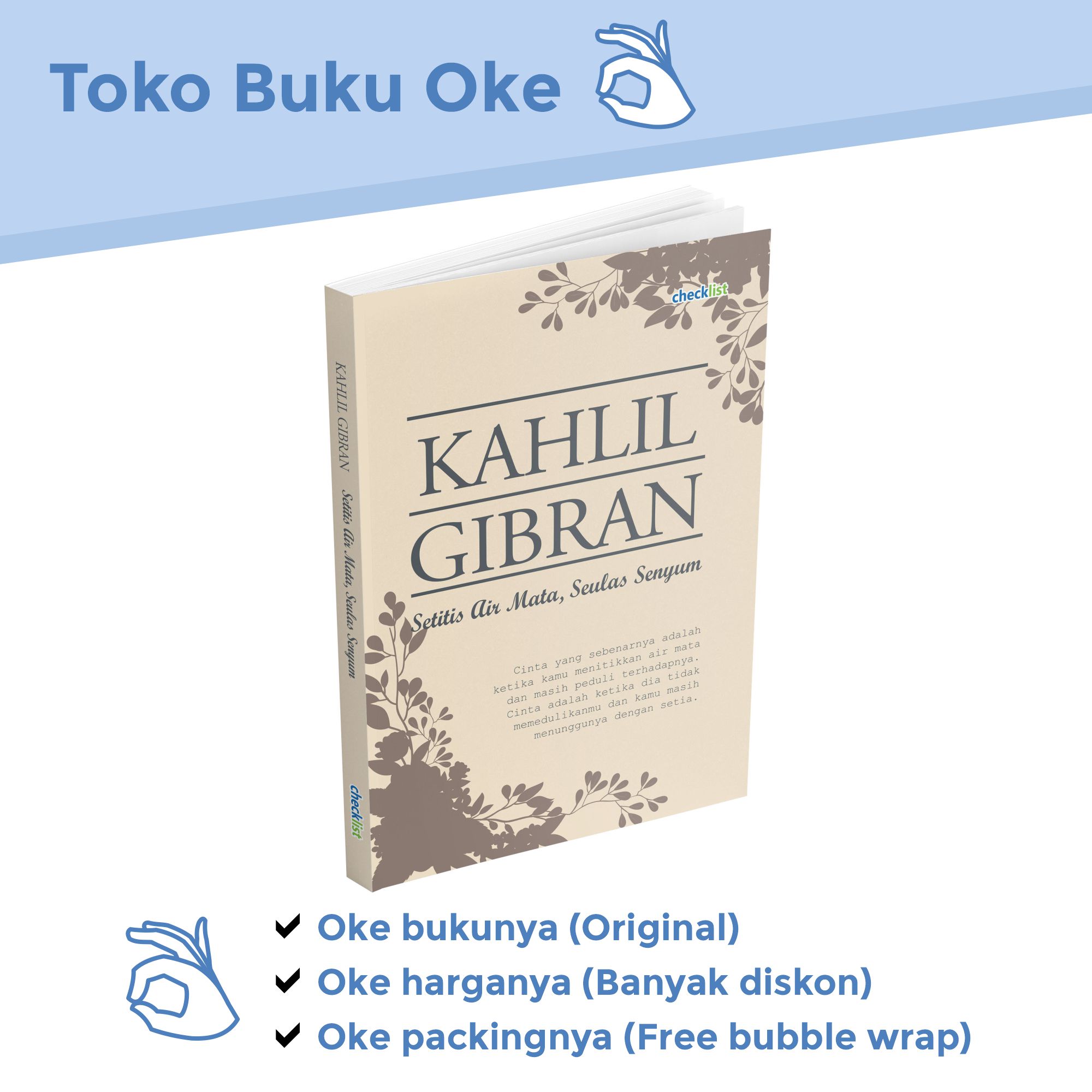Buku Syair Kahlil Gibran Setitis Air Mata Seulas Senyum | Lazada Indonesia