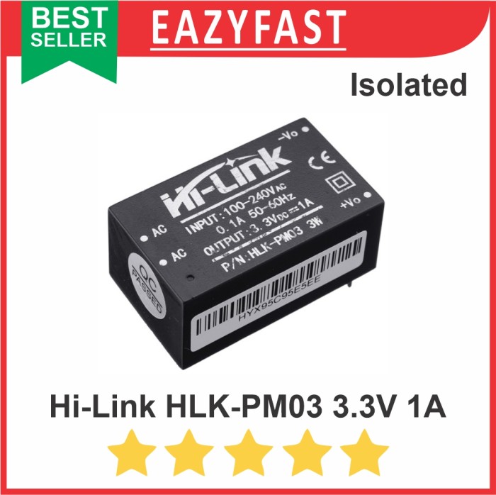 Hi-Link HLK-PM03 3.3v 3v 3.3 3 V Volt AC to DC Hilink Power Supply PSU ...