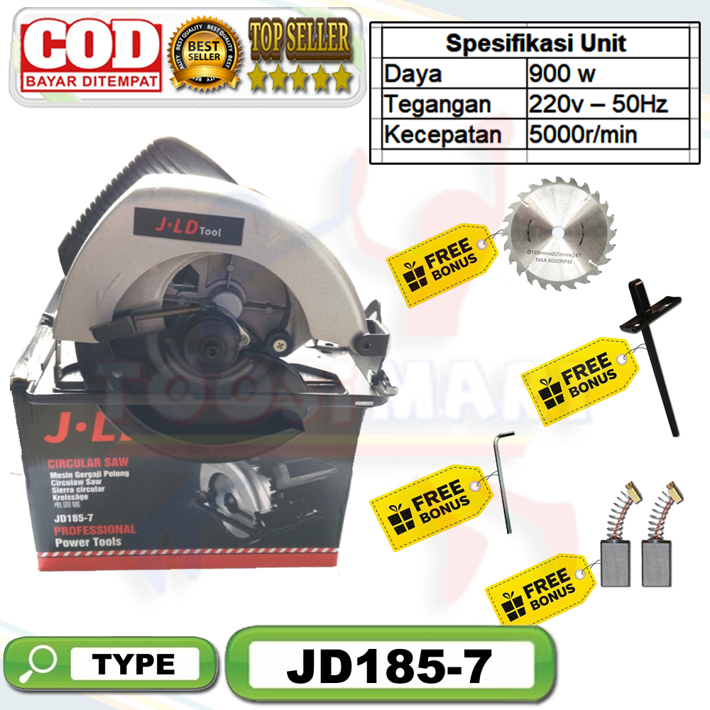 Mesin Potong Kayu 7 in Circular Saw JLD Mesin Sirkel Gergaji Kayu ...