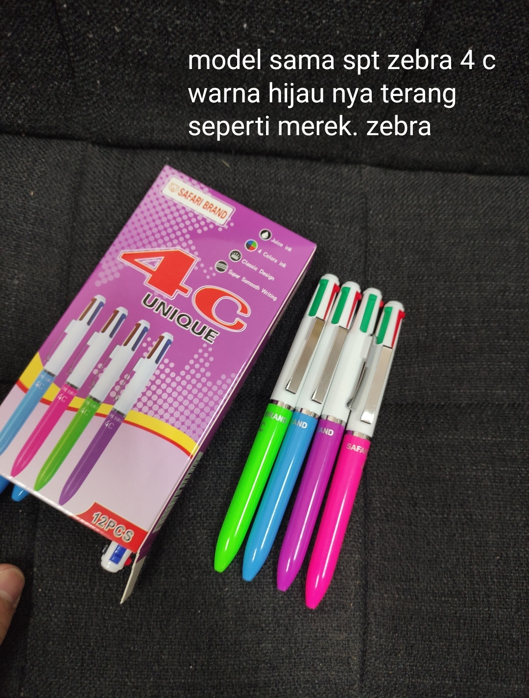 pulpen ballpoint 4 warna safari ( zebra 4C ) | Lazada Indonesia