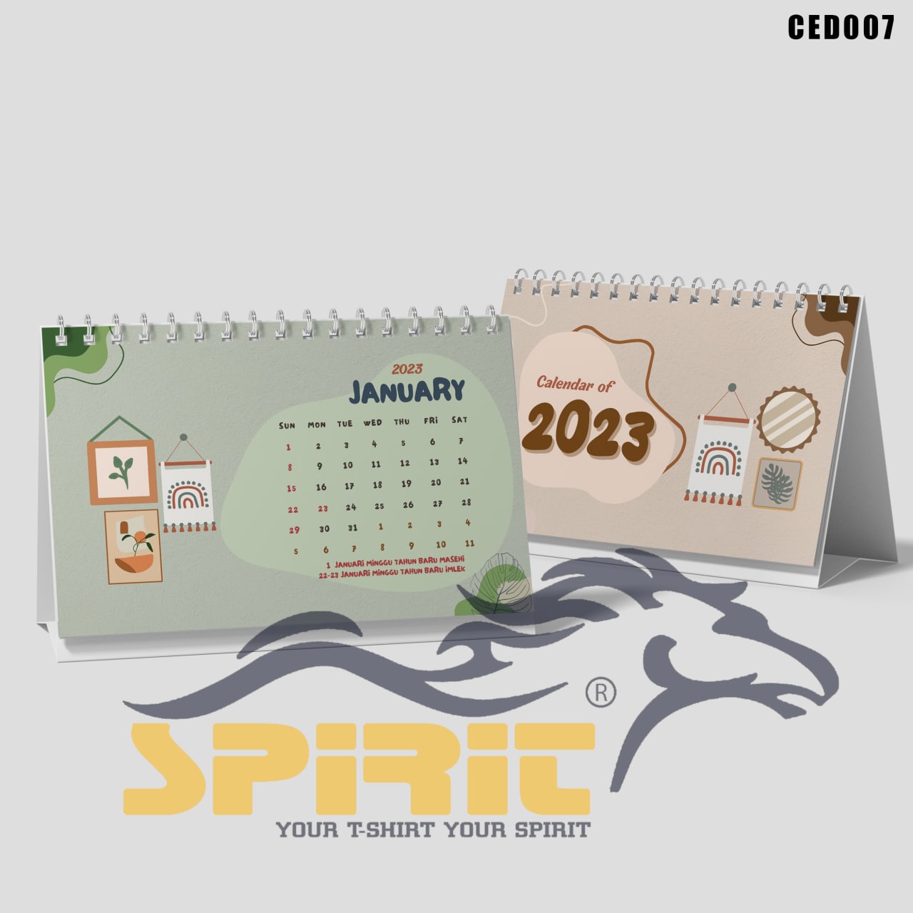 kalender 2023 meja duduk estetik ukuran A5 | Lazada Indonesia