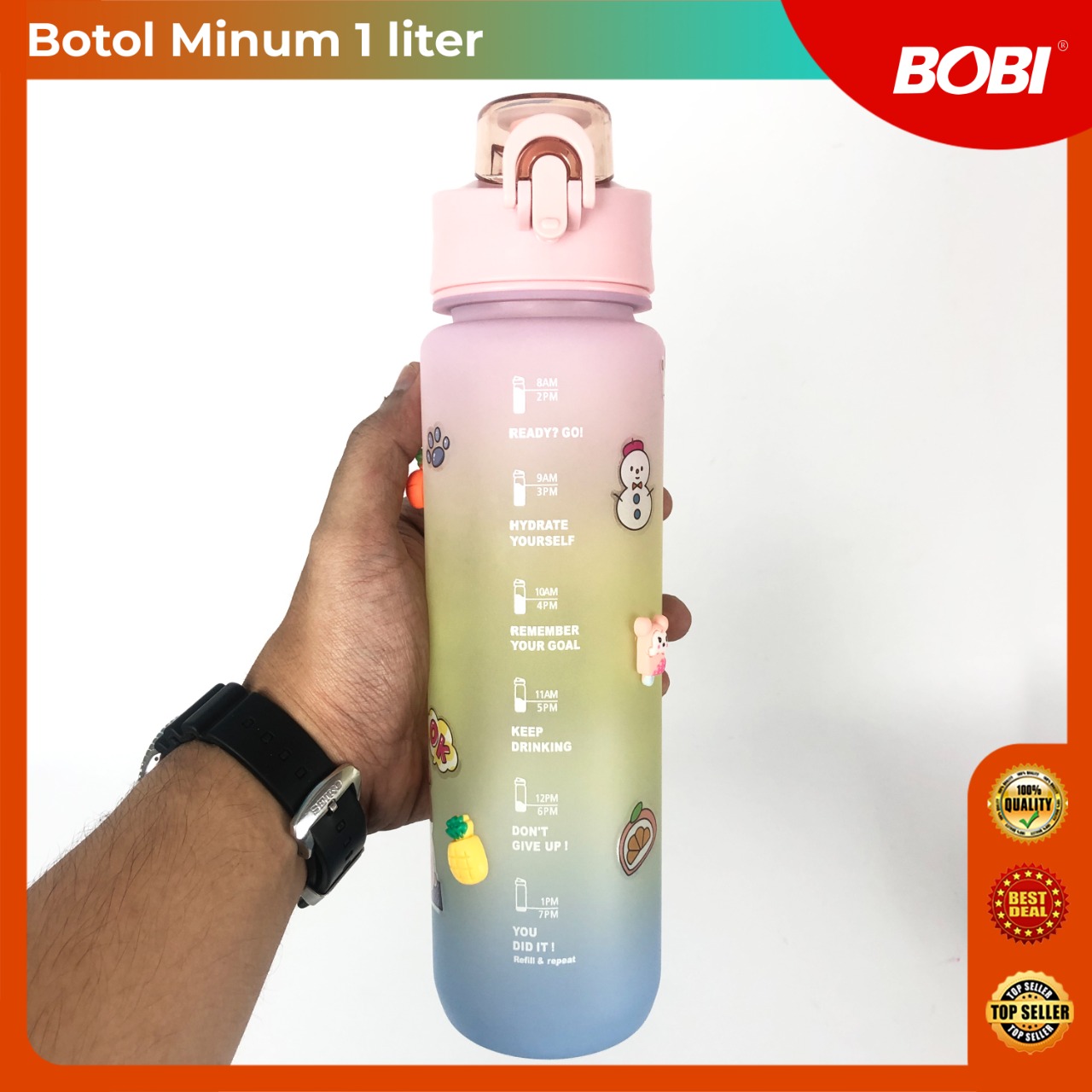 Botol Minum Anak 2 Liter Viral Lucu Anti Tumpah Botol Motivasi | Lazada ...