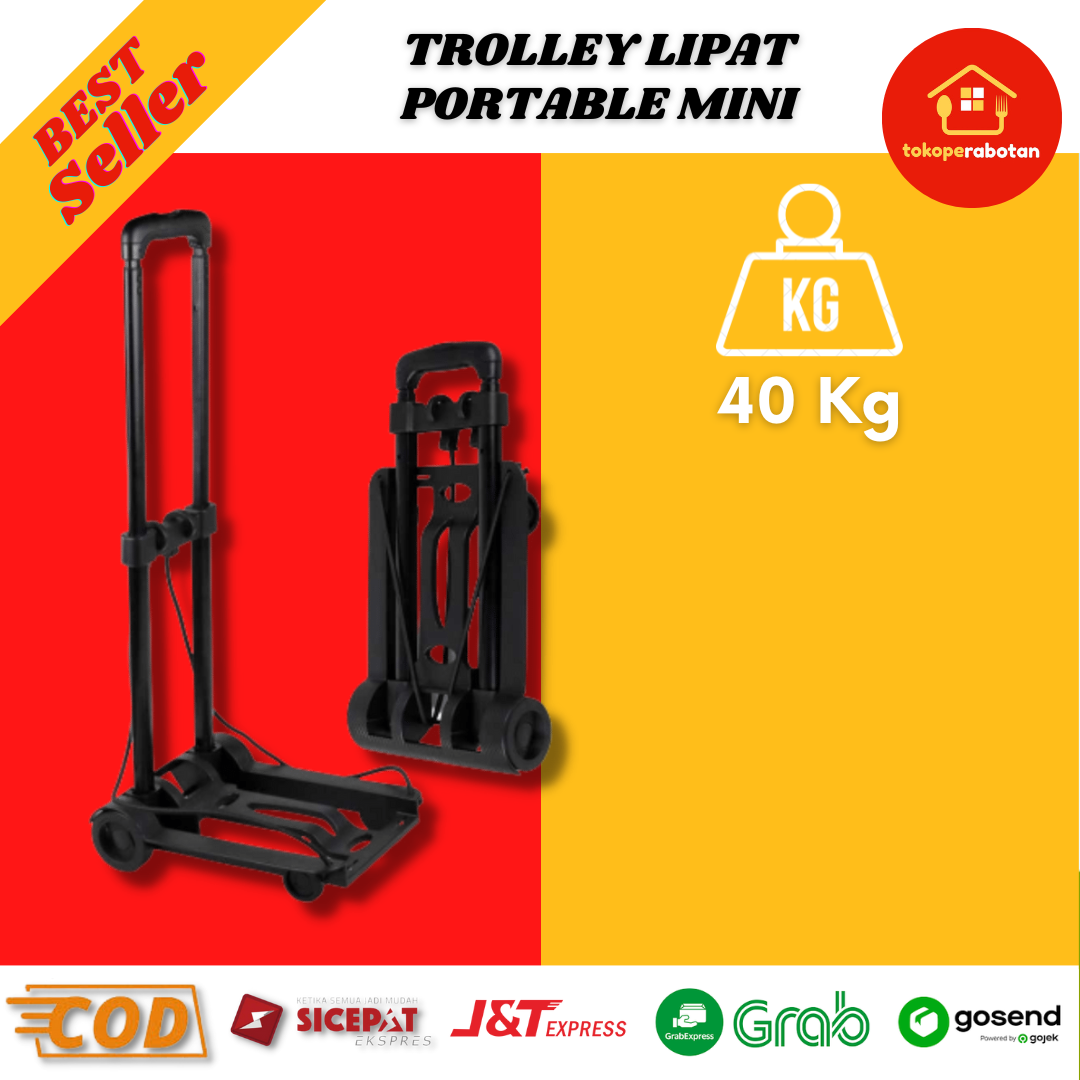 Trolley Mini Troli Barang Hand truck Galon Belanjaan Koper Lipat Cart ...