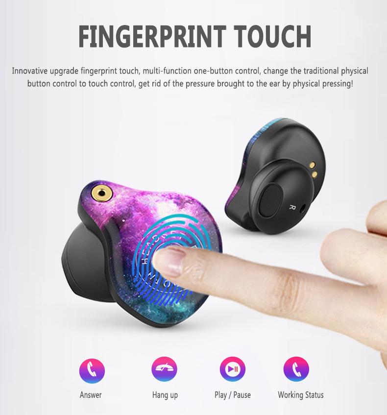 Temoo XS Plus หูฟังบลูทูธ V5.0 TWS ไร้สายที่แท้จริงหูฟังสเตอริโอ 9D หูฟังไร้สายสำหรับเล่นกีฬา ...