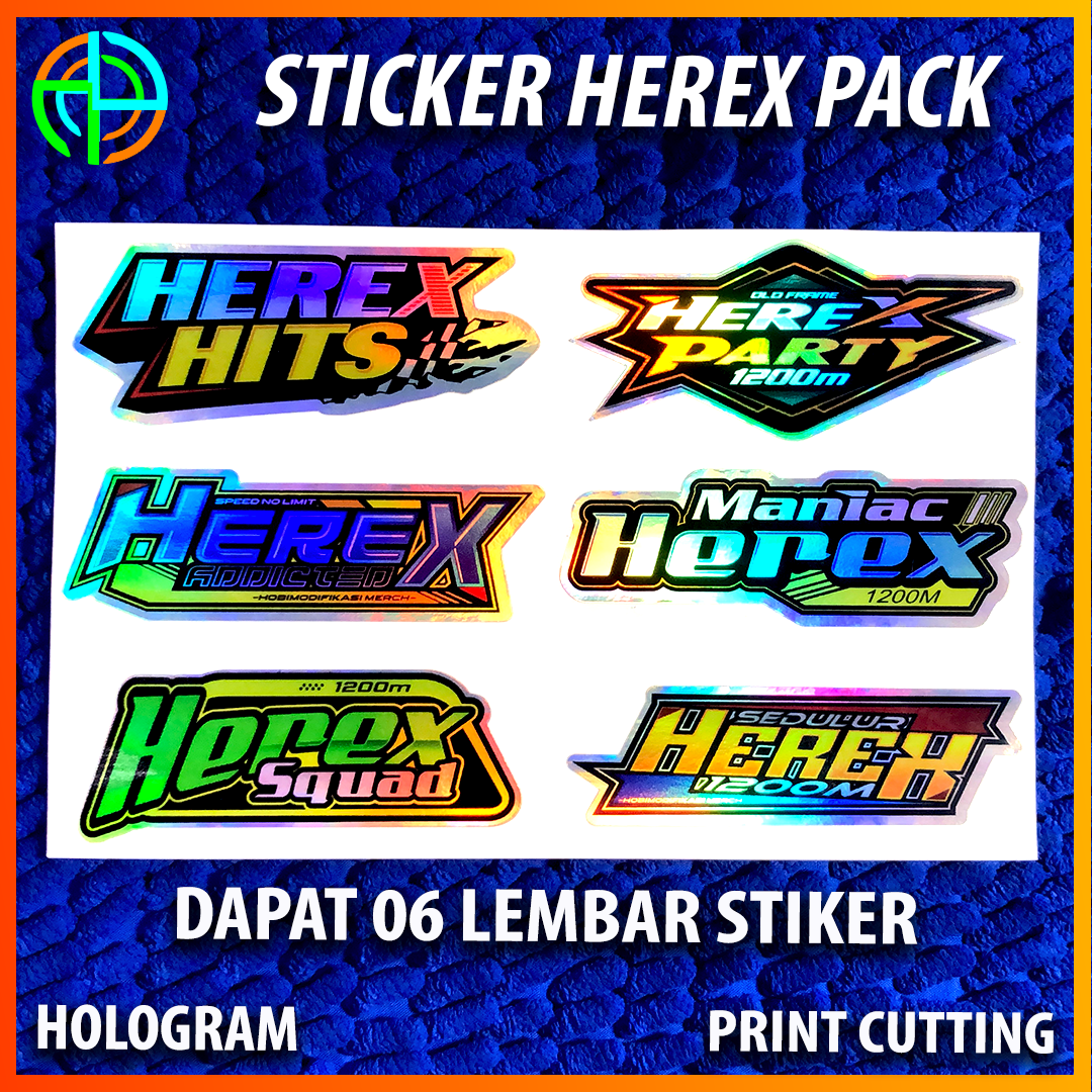 (isi 6 Lembar) Sticker Herex Racing Variasi Cutting stiker Motor Murah ...