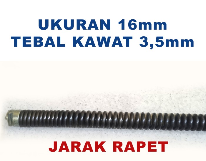 Spiral 16MM untuk Mesin Pipe Drain Cleaner GQseries, Krisbow, Ridgid ...
