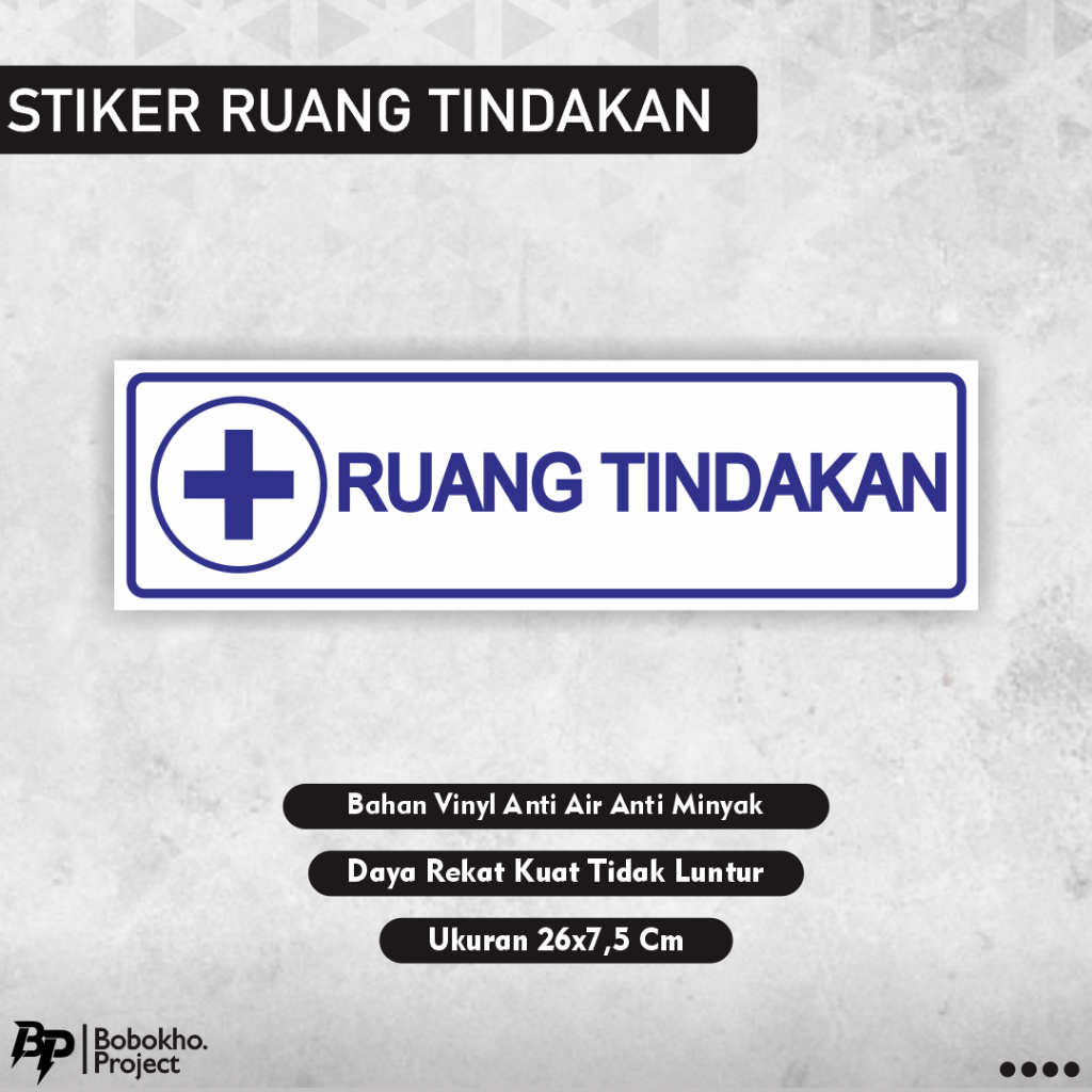 Sign Sticker Ruang tindakan / ruang tindakan puskesmas / stiker klinik ...