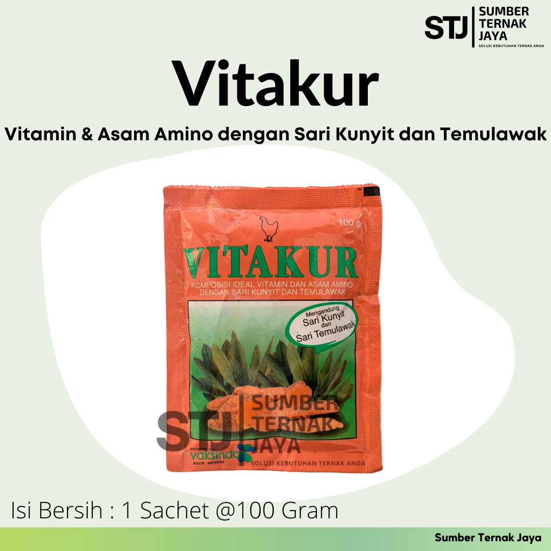 Vitakur 100 Gram Multivitamin Herbal untuk Hewan dan Asam Amino Plus ...