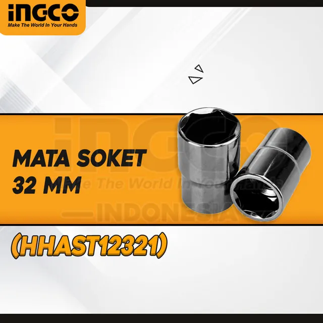 Mata Socket 1/2" x 8 - 32mm INGCO Kunci Sok Wrench 6PT Inch Cr-V Shock ...