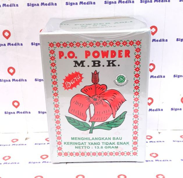 Bedak MBK Powder Silver Box Isi 12 Sachet - Bedak Bau Badan | Lazada ...