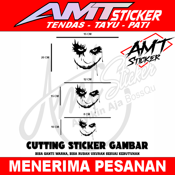 Stiker Gambar Keren Cutting - Stiker Cutting - Stiker Joker Face ...