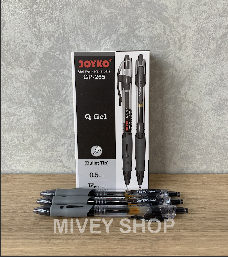 2 Pcs Pulpen Joyko Gel Pen GP-265 (Q Gel) 0,5mm Hitam | Lazada Indonesia