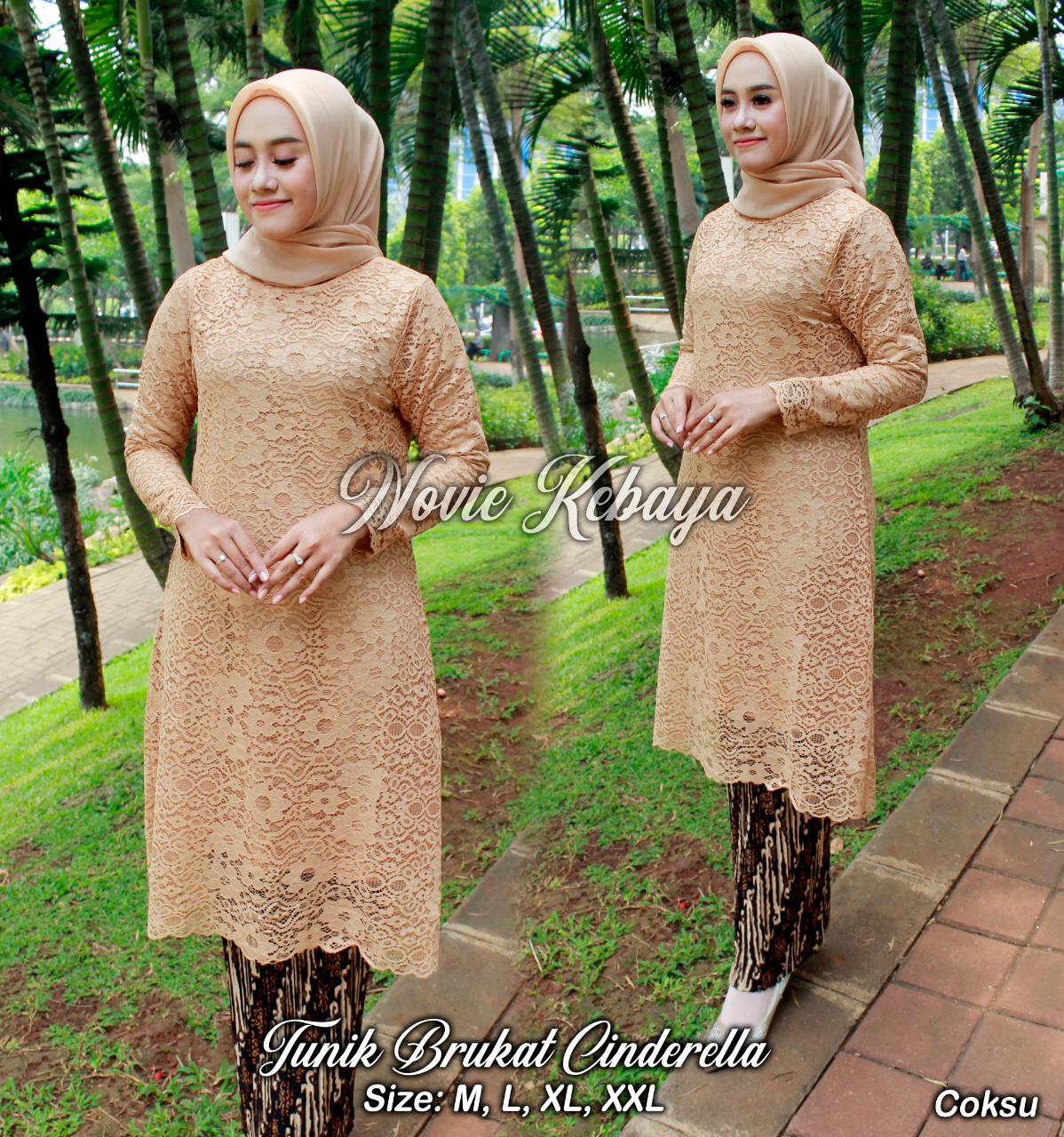 Kebaya Brokat cinderella / kebaya tunik cinderella / kebaya brokat / murah / cod / terbaru ...