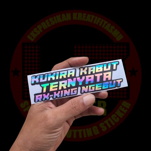 Cutting Sticker KUKIRA KABUT TERNYATA RX-KING NGEBUT UK4X13CM Stiker ...