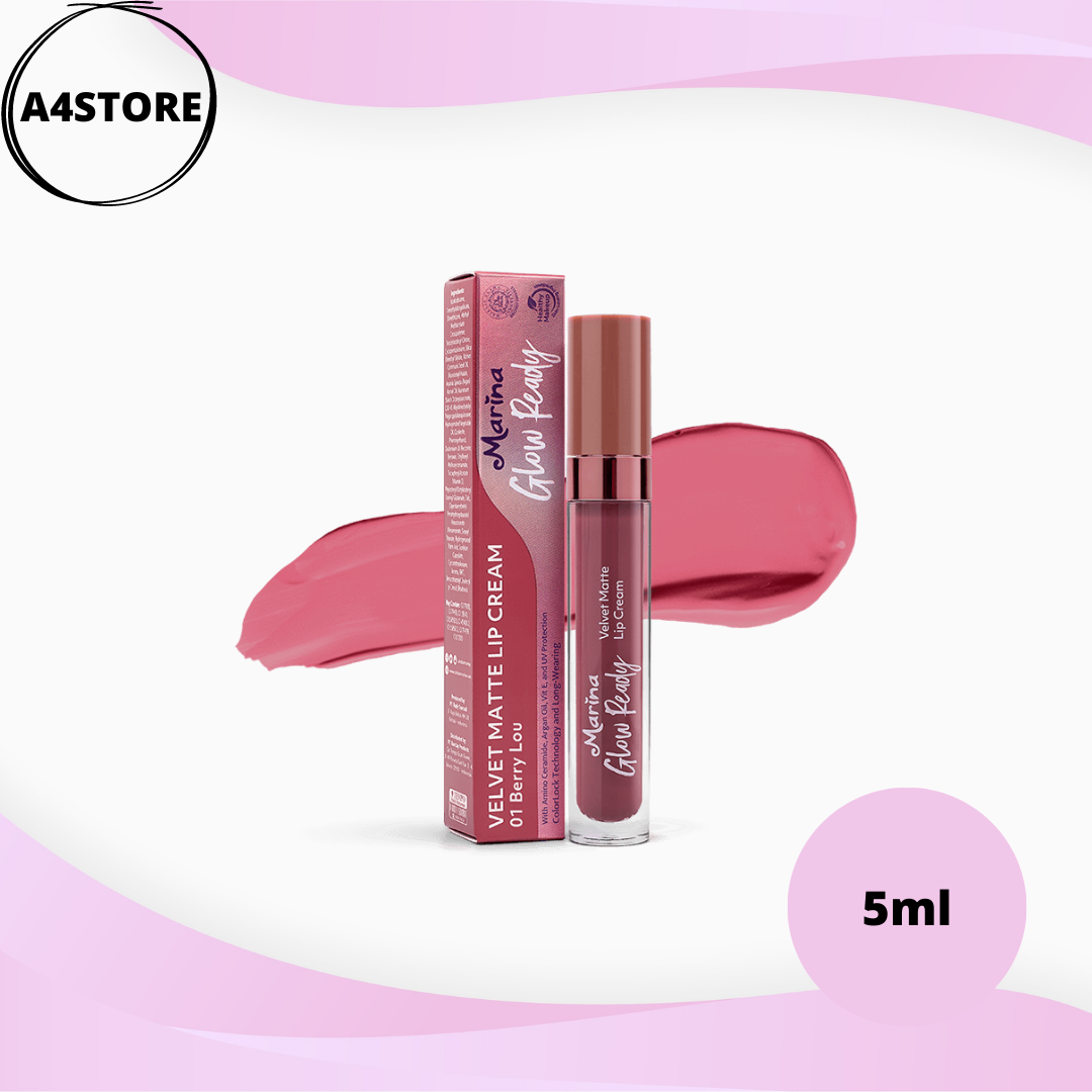 Marina Glow Ready Velvet Matte Lip Cream | Lazada Indonesia