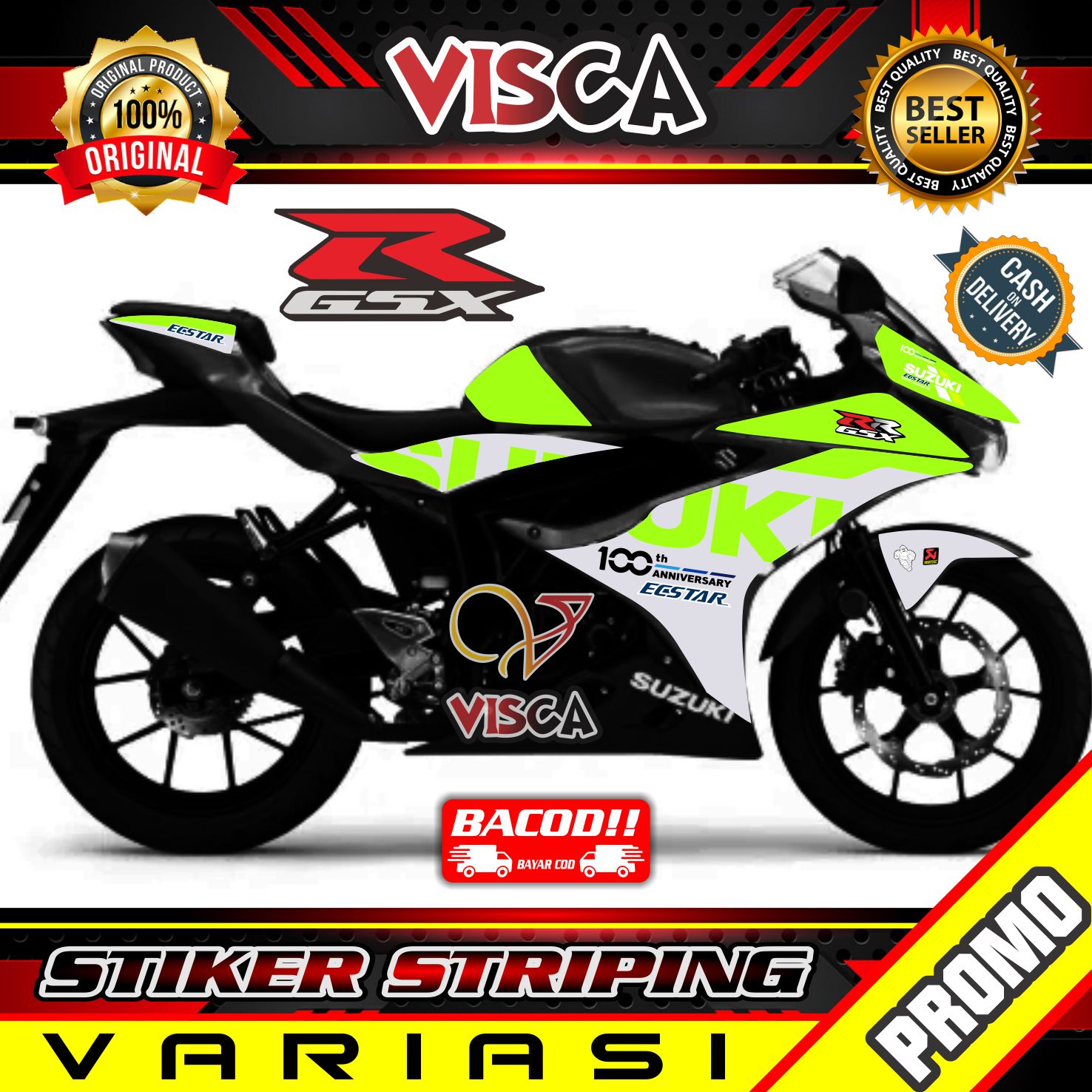 Stiker Striping Gsx R150 Variasi Livery 2021 | Lazada Indonesia