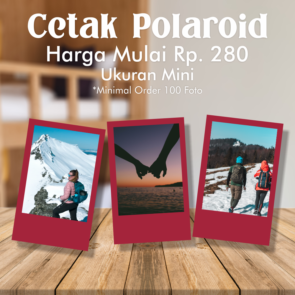 Cetak Polaroid Ukuran Mini Background Merah *Dapat 100 Foto *Bisa ...
