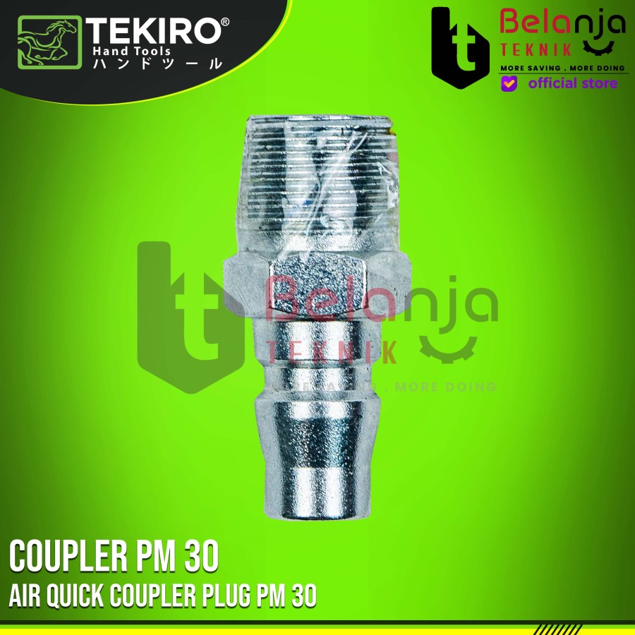 Tekiro Air Quick Coupler Plug PM 30 Coupler Nepel Selang Angin 3/8" In ...