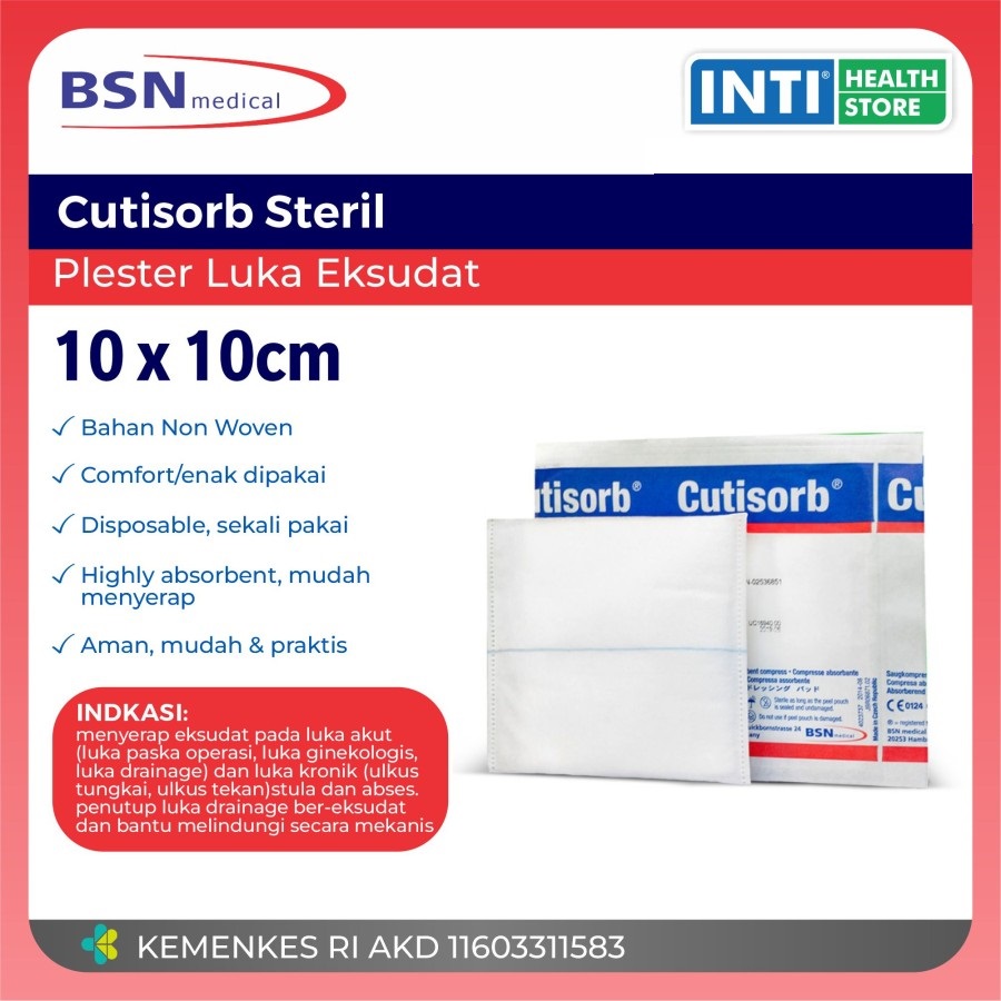 BSN | Cutisorb BSN 10x10cm | Absorbent Compress BSN | Kasa Kompres ...