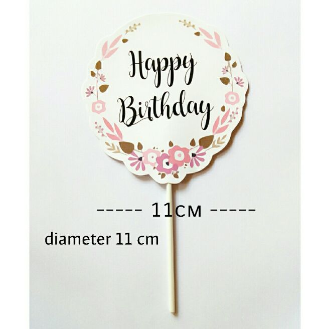 topper toper hiasan dekorasi kue cake tulisan happy birthday ulang ...