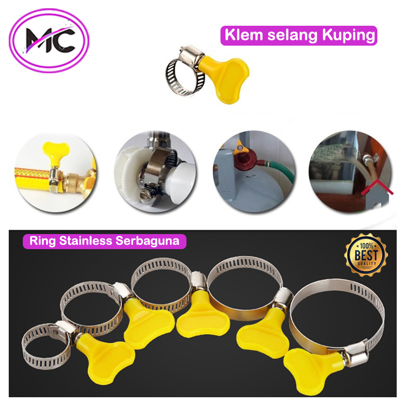 Klem Selang Kupingan Stainless Penjepit Selang Kuping Kecil Sedang ...