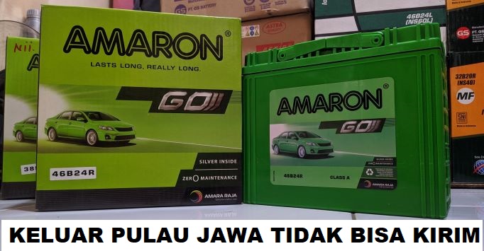 AKI AMARON ASLI ORIGINAL AKI MOBIL TYPE NS60 46B24R 12 VOLT 45 AMPERE Ah aki mobil Toyota Avanza ...