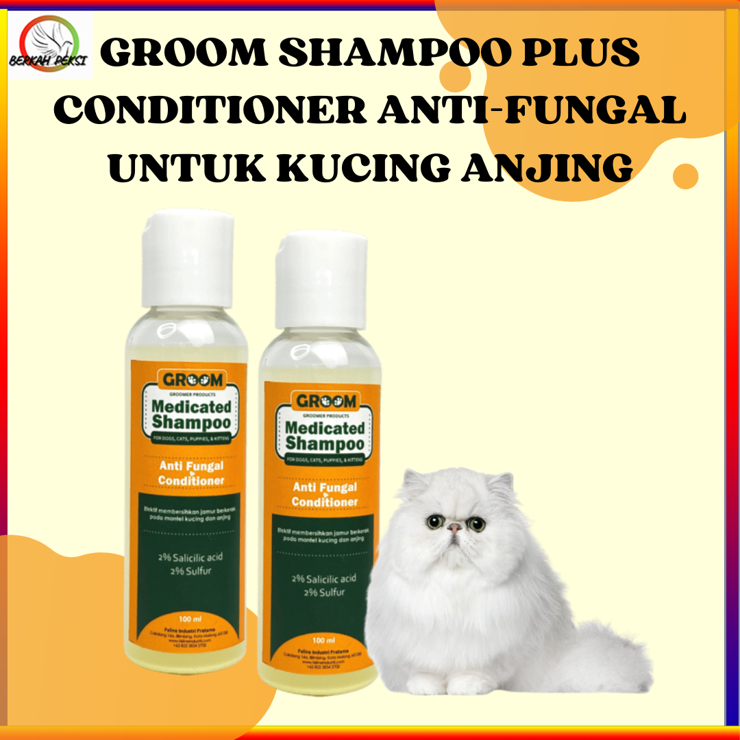 GROOM SHAMPOO CONDITIONER MEDICATED SAMPO ANTI FUNGAL ANTI JAMUR UNTUK ...