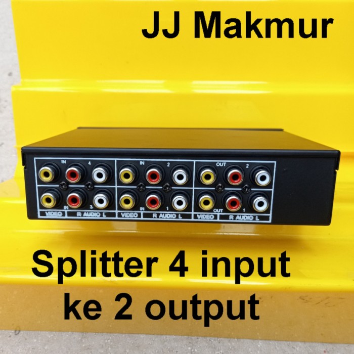 Splitter Rca Audio Video 4 Input Cabang 2 Output Load Port Av Selektor ...