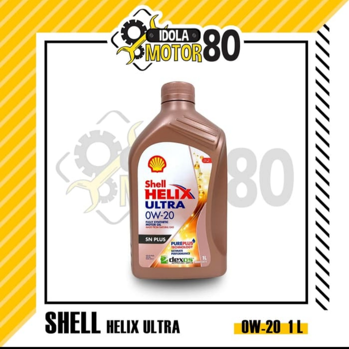 Oli shell helix ultra sn plus sae 0W-20 fully synthetic isi 1 liter ...