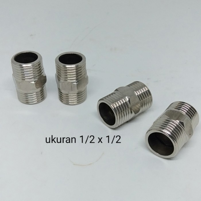 double nepel kuningan sambungan water heater/ sambung pipa air panas | Lazada Indonesia