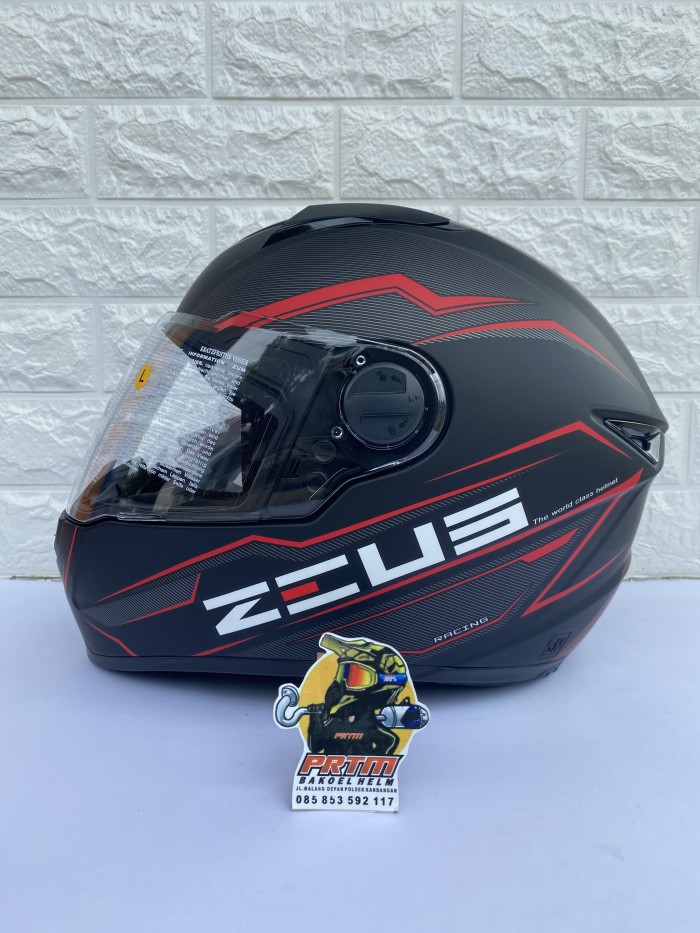 HELM FULL FACE ZEUS 811 AL12 - Hitam | Lazada Indonesia