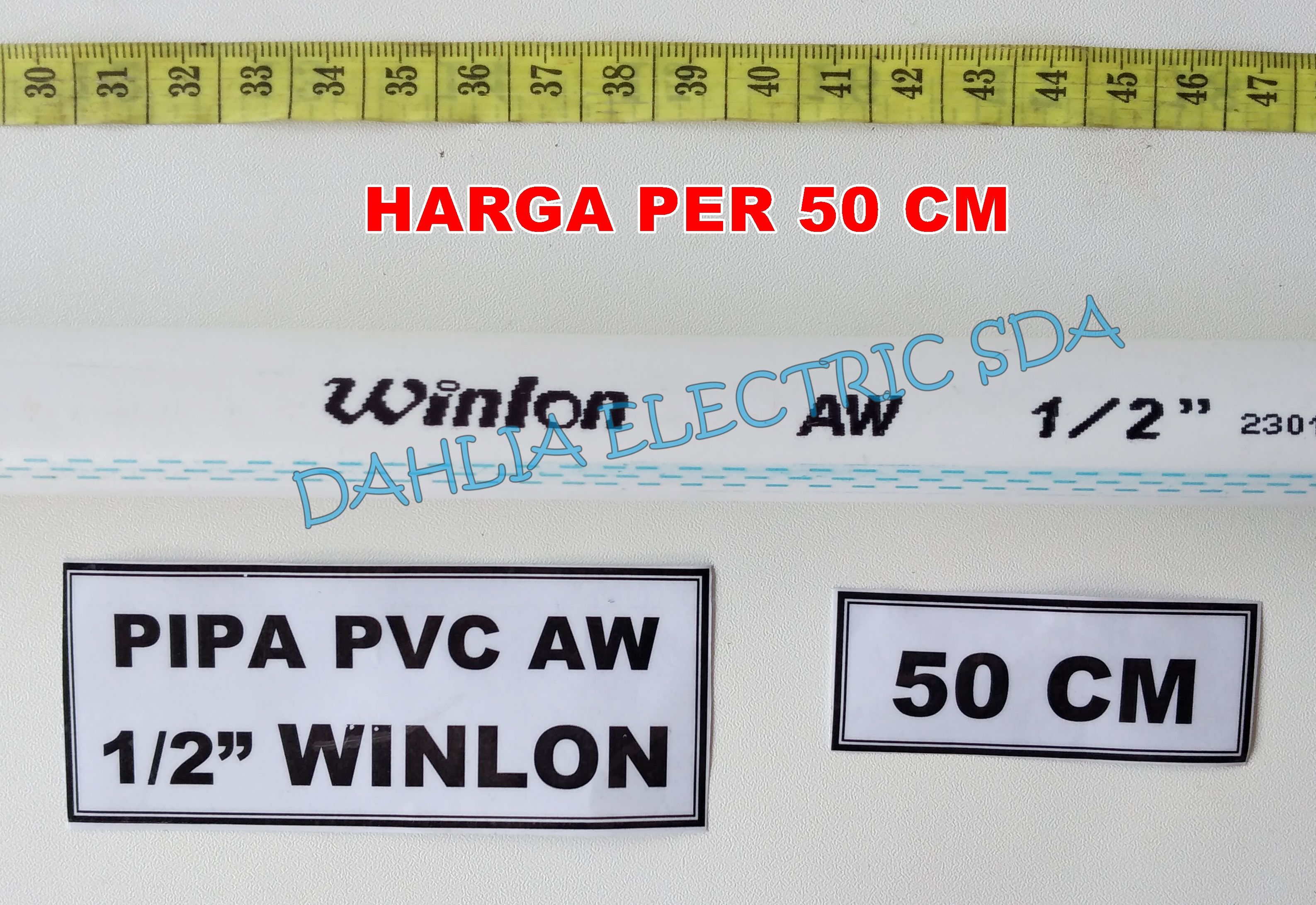 Pipa PVC 1/2 INCH AW WINLON PUTIH 50CM | Lazada Indonesia