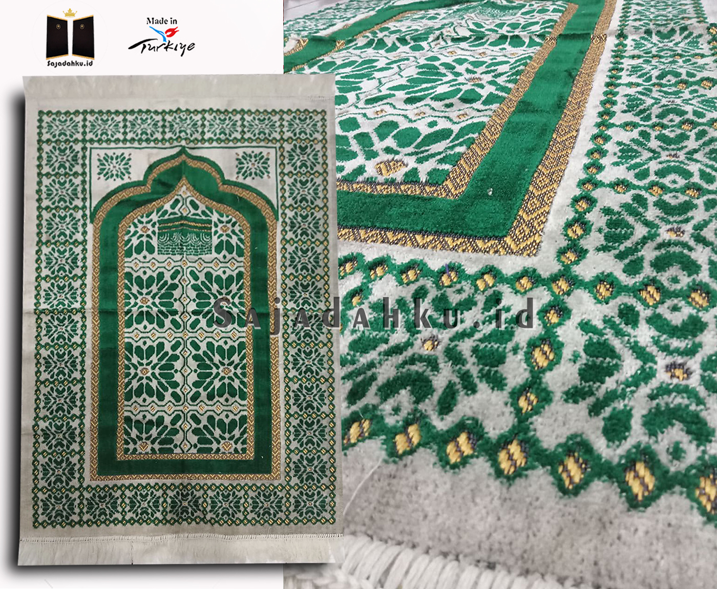 Sajadah turkey jumbo tebal Ukuran 110x70 / sejadah solat dewasa tebal ...