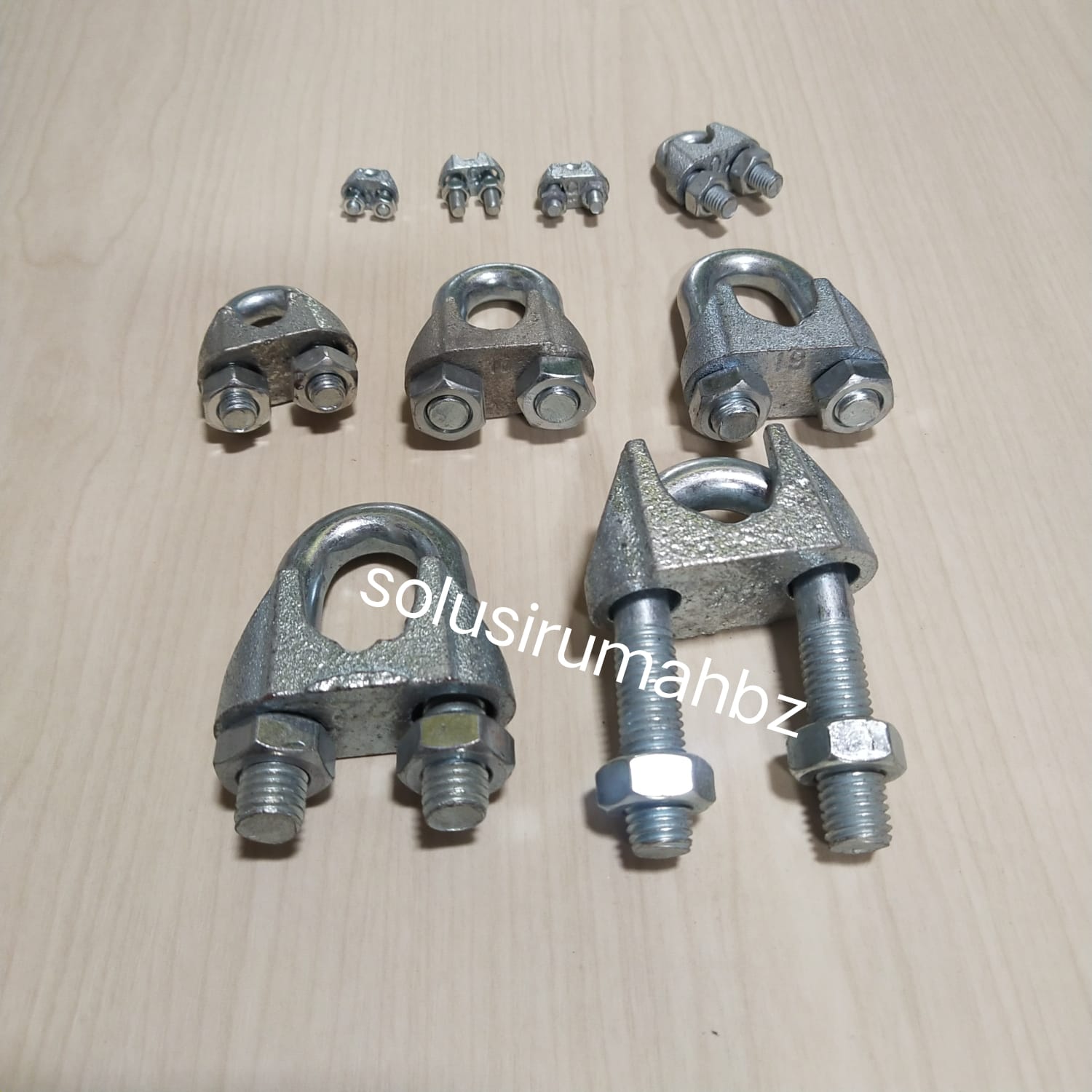 PERBIJI KLEM SLING CLAMP SELING BERBAGAI UKURAN PILIH YA WIRE ROPE ...