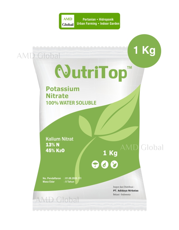 Pupuk KNO3 Kalium Nitrat NutriTop Hidroponik Potassium Nitrate 1 Kg ...