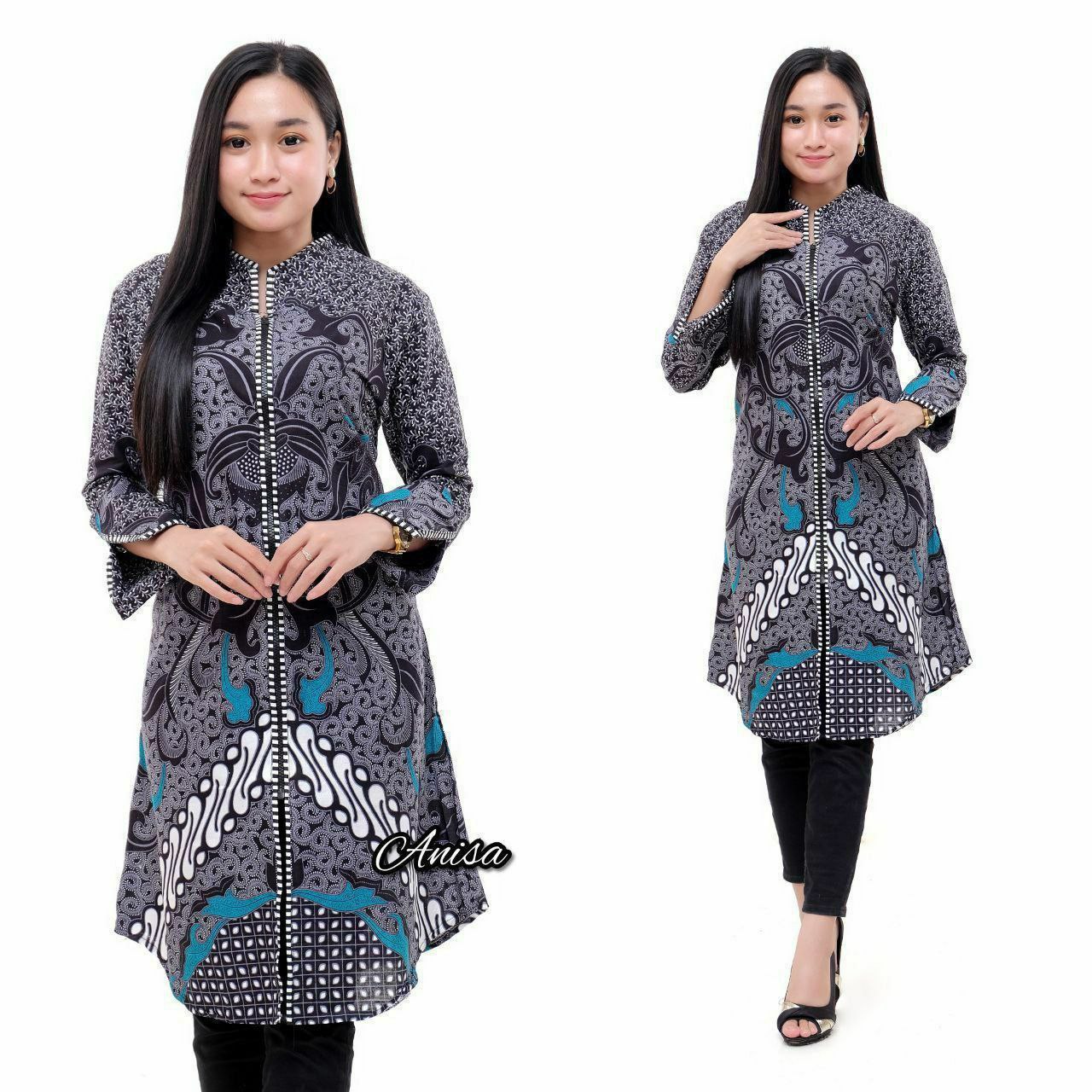 Baju Atasan Tunik Batik Wanita Dewasa Jumbo Modern Model Terbaru 2022 ...