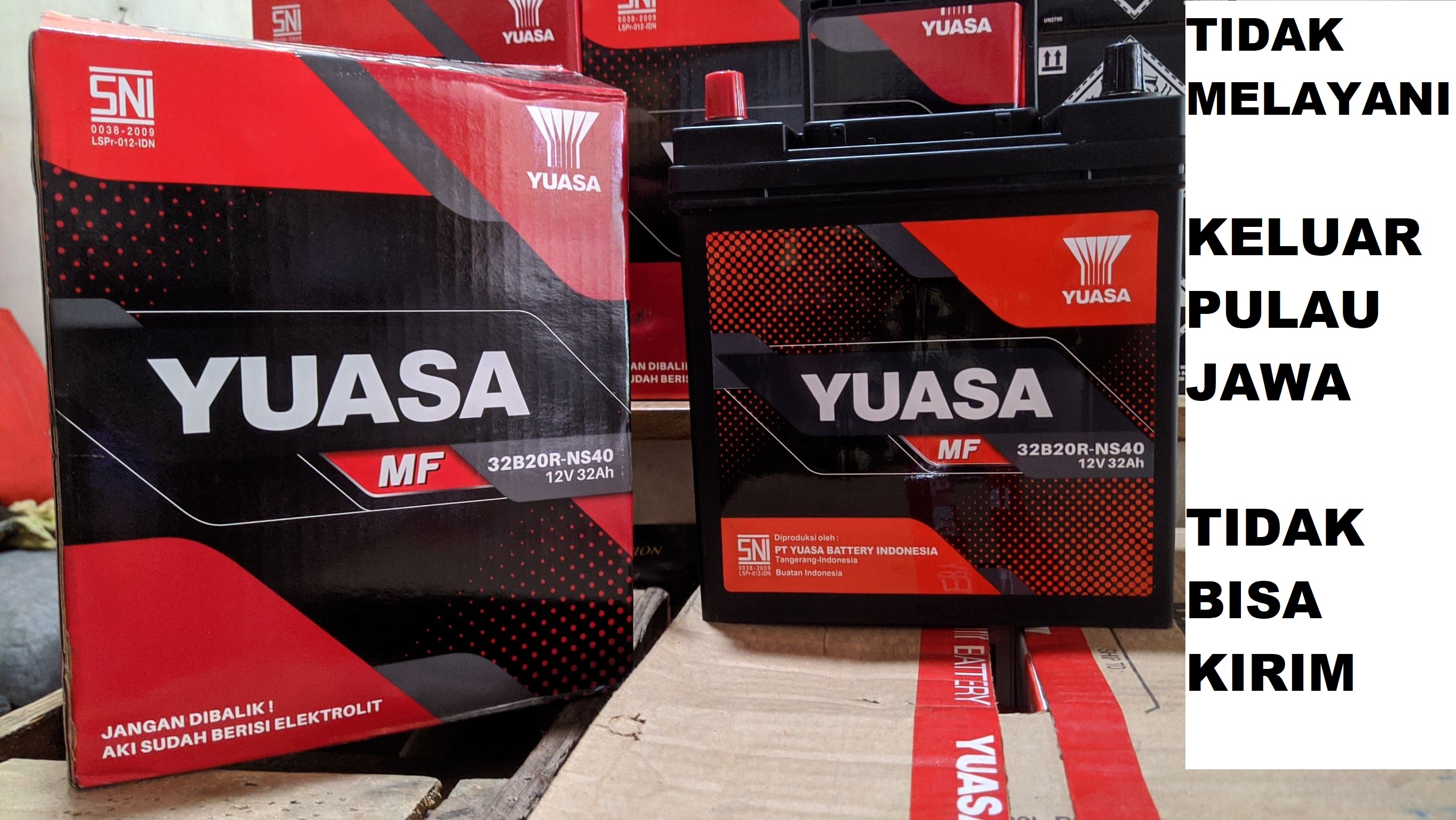 AKI MOBIL AKI KERING MOBIL AKI YUASA AKI 32 AMPERE 12 V TYPE NS40 MF ORIGINAL mobil Toyota ...