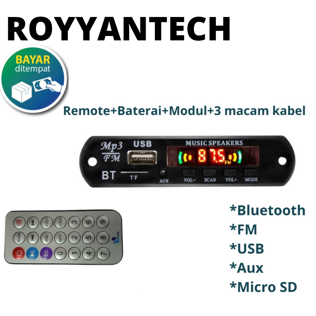 KIT MODUL MP3 PLAYER BLUETOOTH VIRE USB AUX MICRO SD | Lazada Indonesia