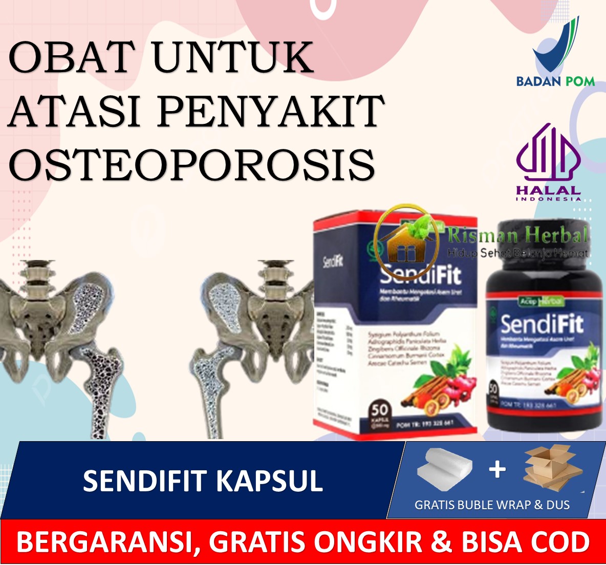 Obat Osteoporosis, Obat Tulang Keropos, Vitamin Untuk Tulang dan Sendi ...