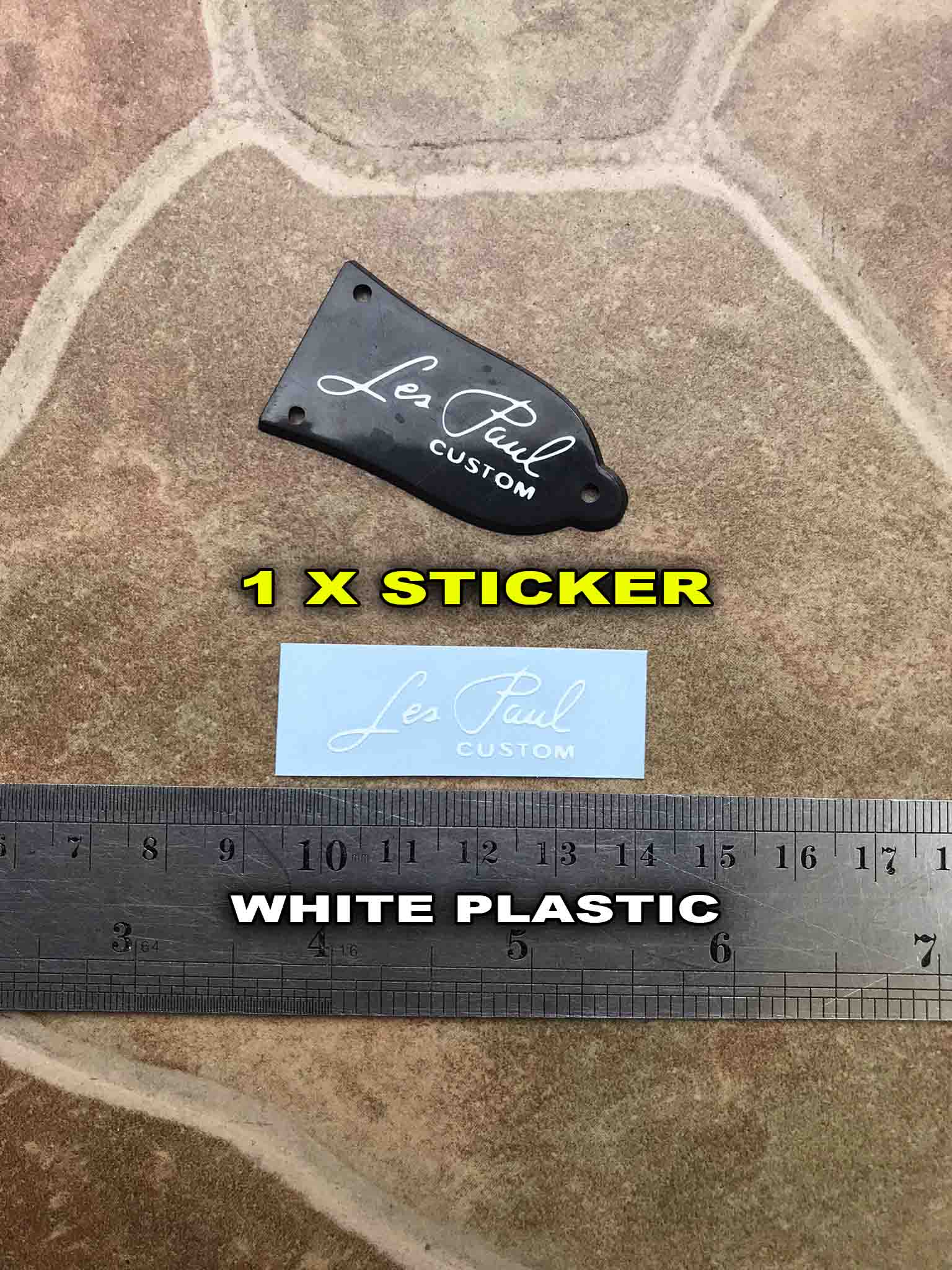 Les Paul Custom Logo Sticker Tutup Truss rod Headstock Neck Gitar ...