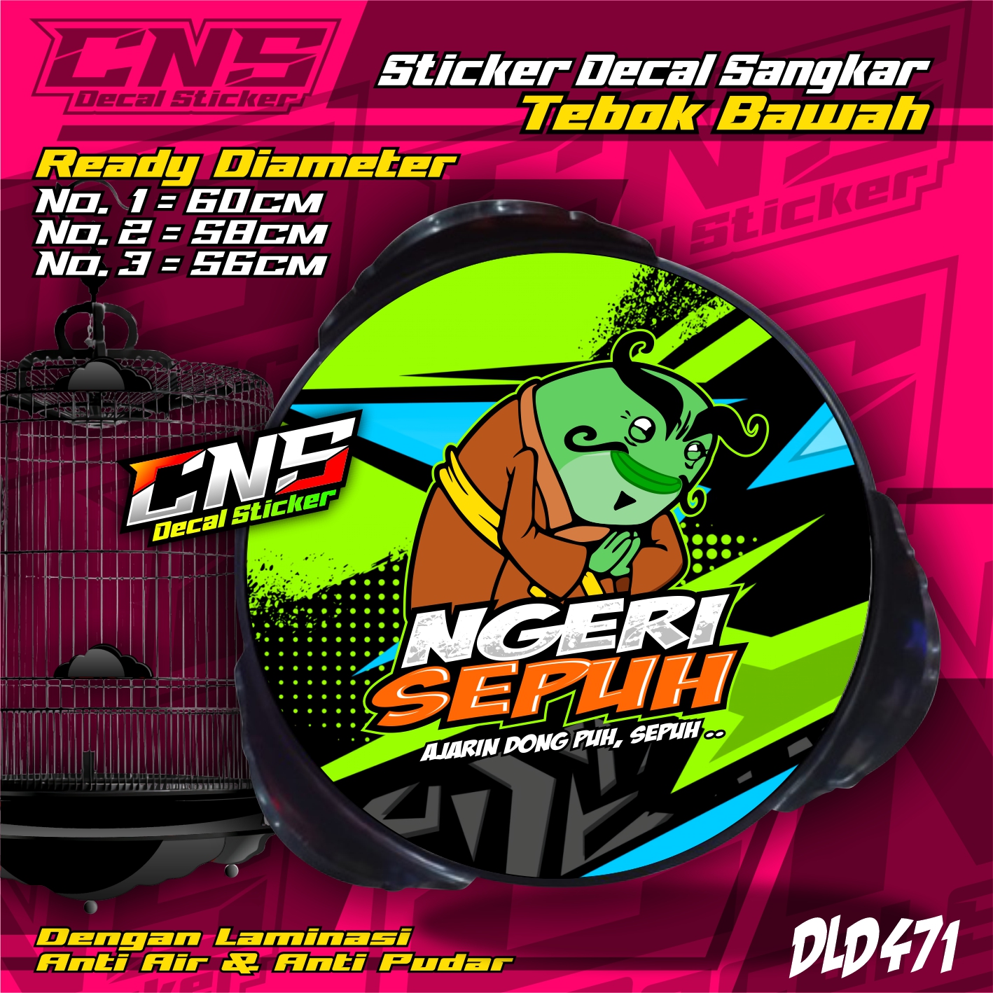Stiker Tebok Sangkar Murai NGERI SEPUH High Quality Bisa REQUEST CUSTOM ...