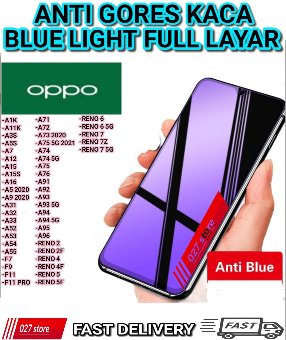 ANTI GORES KACA BLUE LIGHT OPPO A1K/ A11K/ A3S/ A5S/ A7/ A12/ A15/ A15S/ A16/ A31/ A33/ A52/ A53 ...