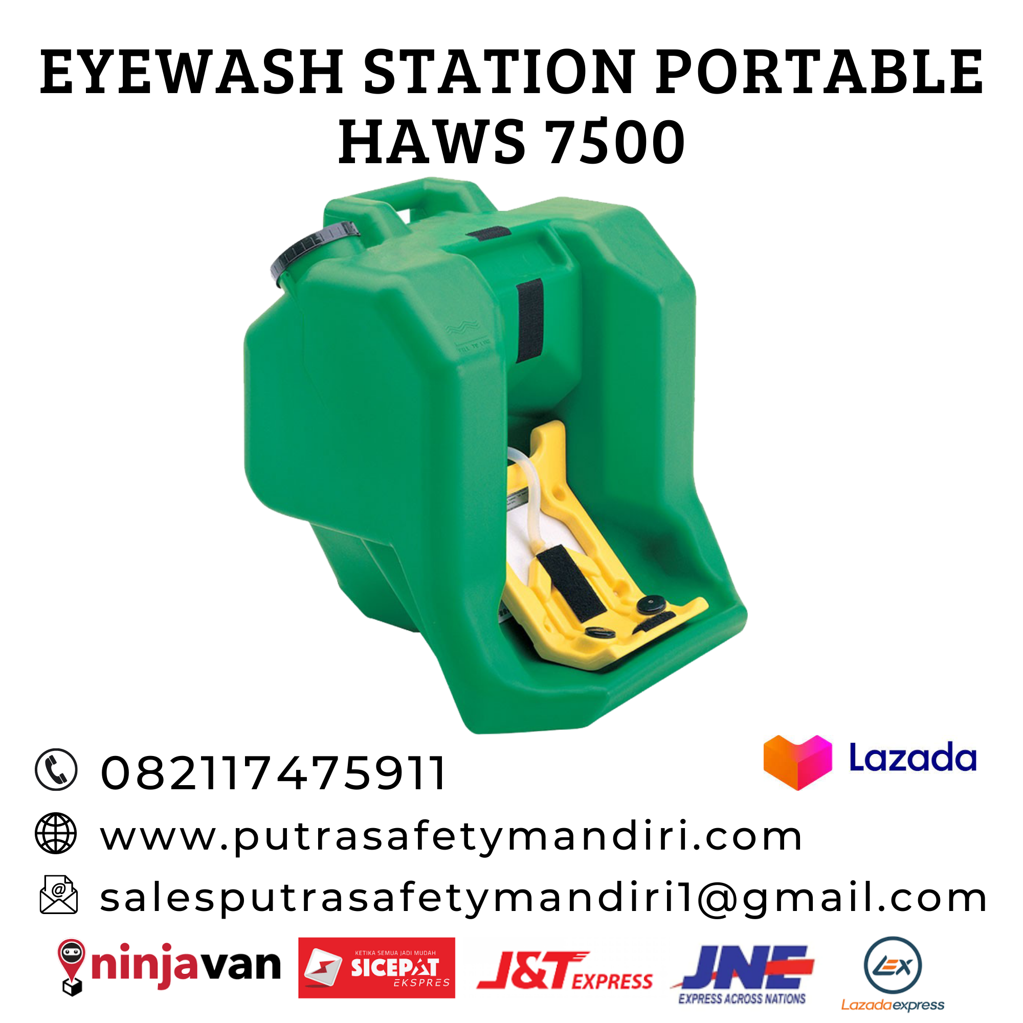 EYEWASH STATION SAFETY HAWS 7500 RED DRY WATER ALAT CUCI MATA DARURAT ...
