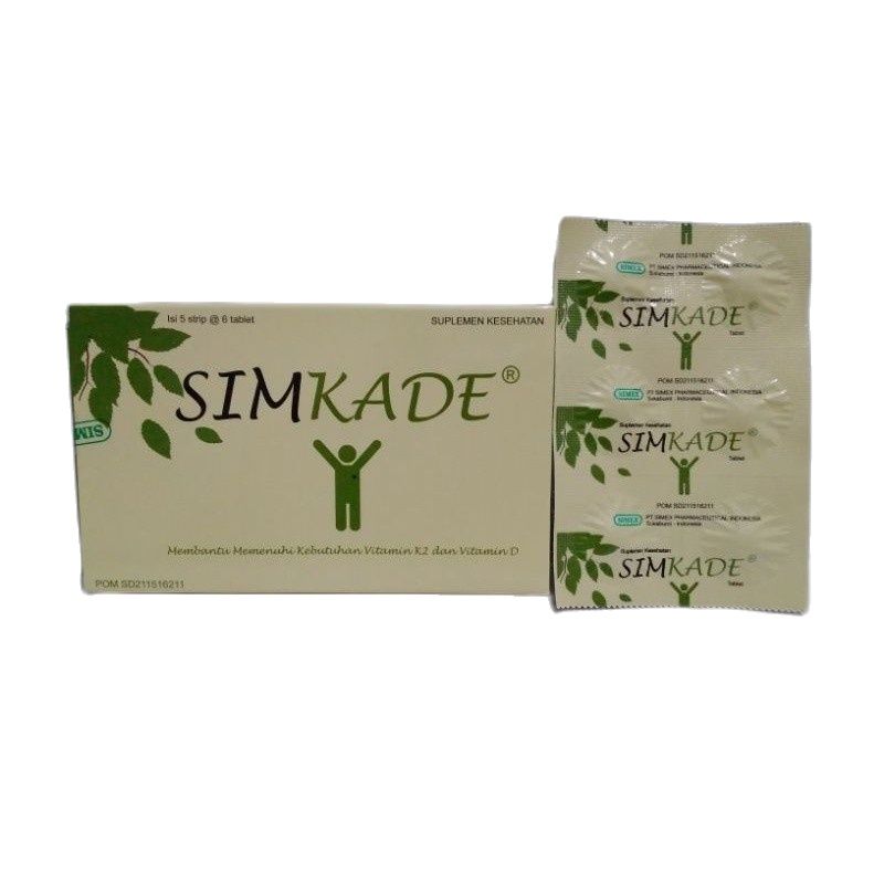 Simkade Isi 30 Tablet - Mejaga Kesehatan Tulang - Vitamin K2 Dan D3 ...