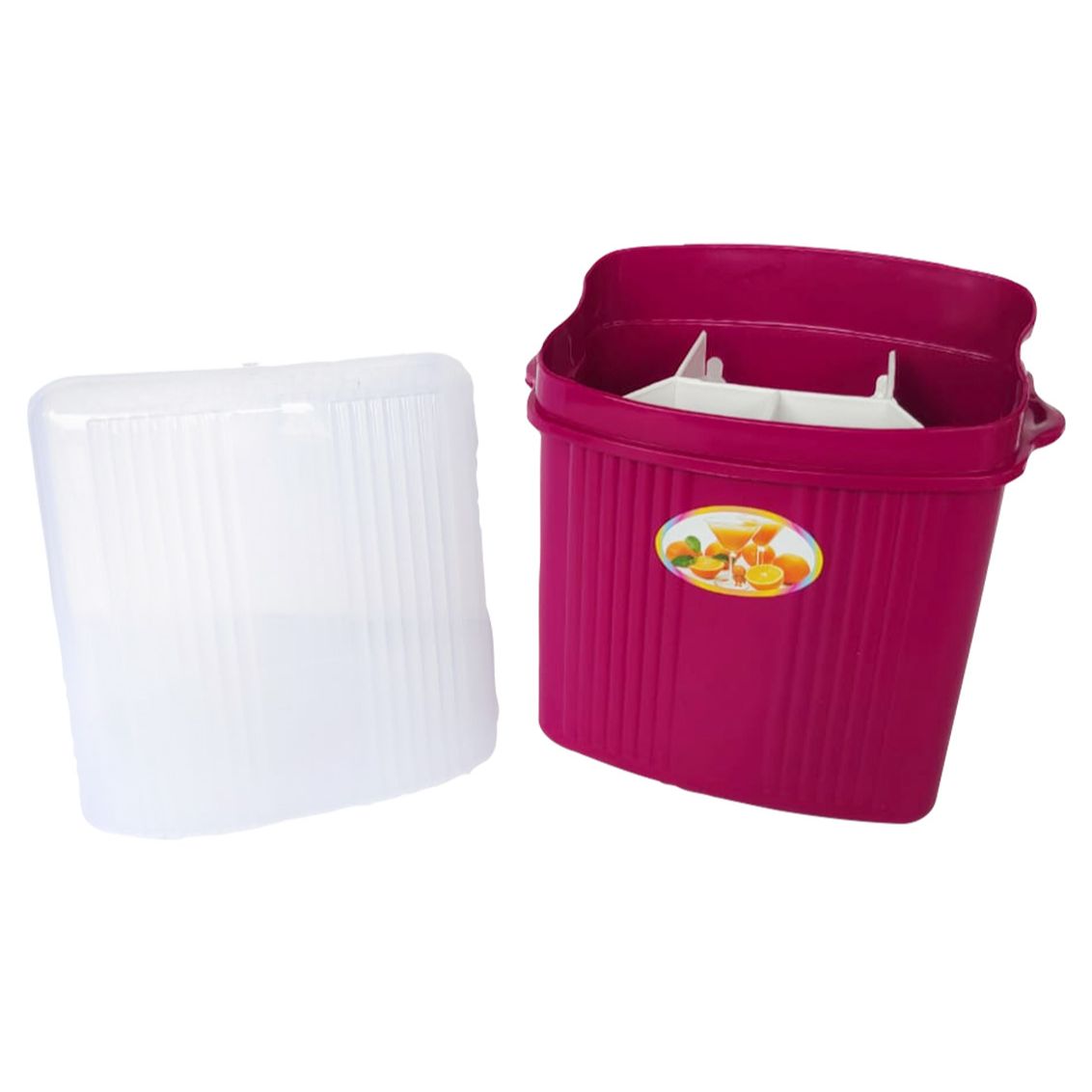 Mitra Loka Tempat Sendok Garpu Tertutup 5 Sekat Plastik Transparan ...