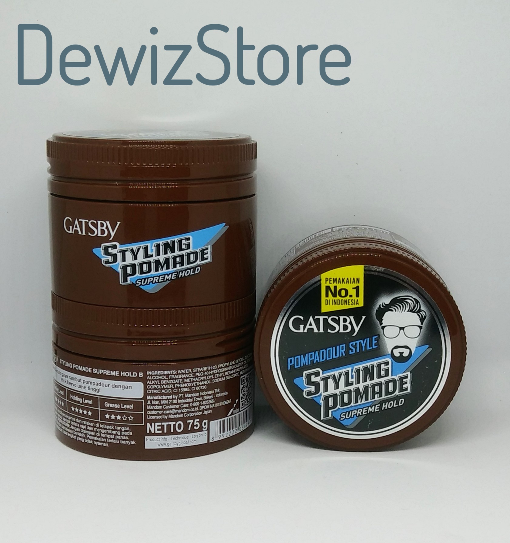 GATSBY STYLING POMADE SUPREME HOLD (POMPADOUR STYLE) - 75GR | Lazada ...