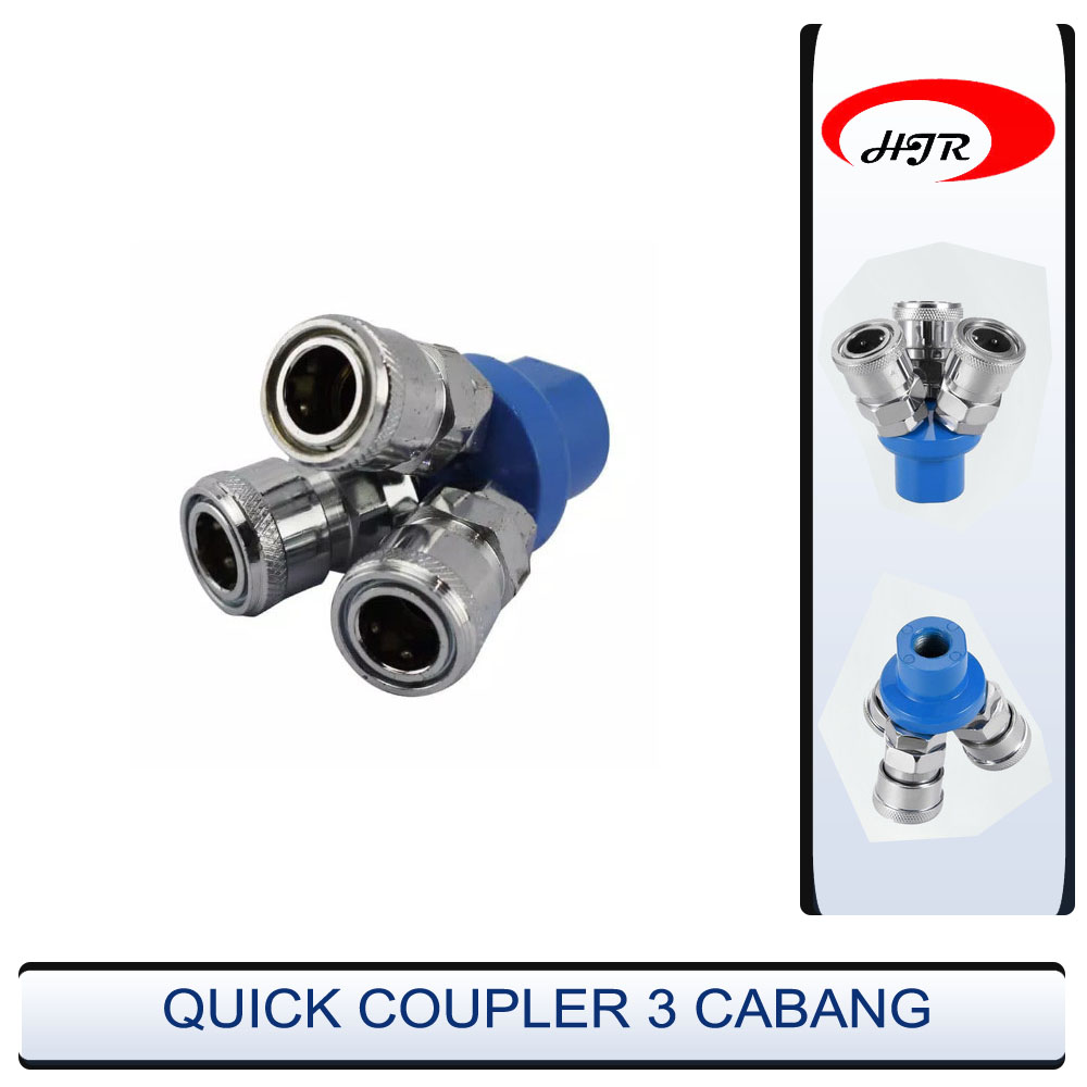 HJR SAMBUNGAN SELANG ANGIN 3 CABANG QUICK COUPLER 3 PASS | Lazada Indonesia