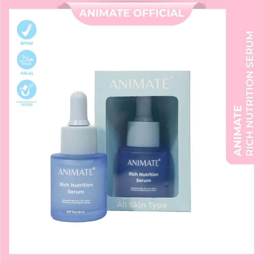 Serum Wajah Animate 20ml - Dark Spot - Vitamin C + Collagen - 24K Gold ...