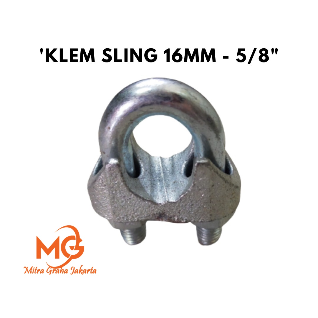 MG Kuku Macan Clamp Klem Tali Kawat Baja Kabel Seling Sling 16 mm 5/8 ...
