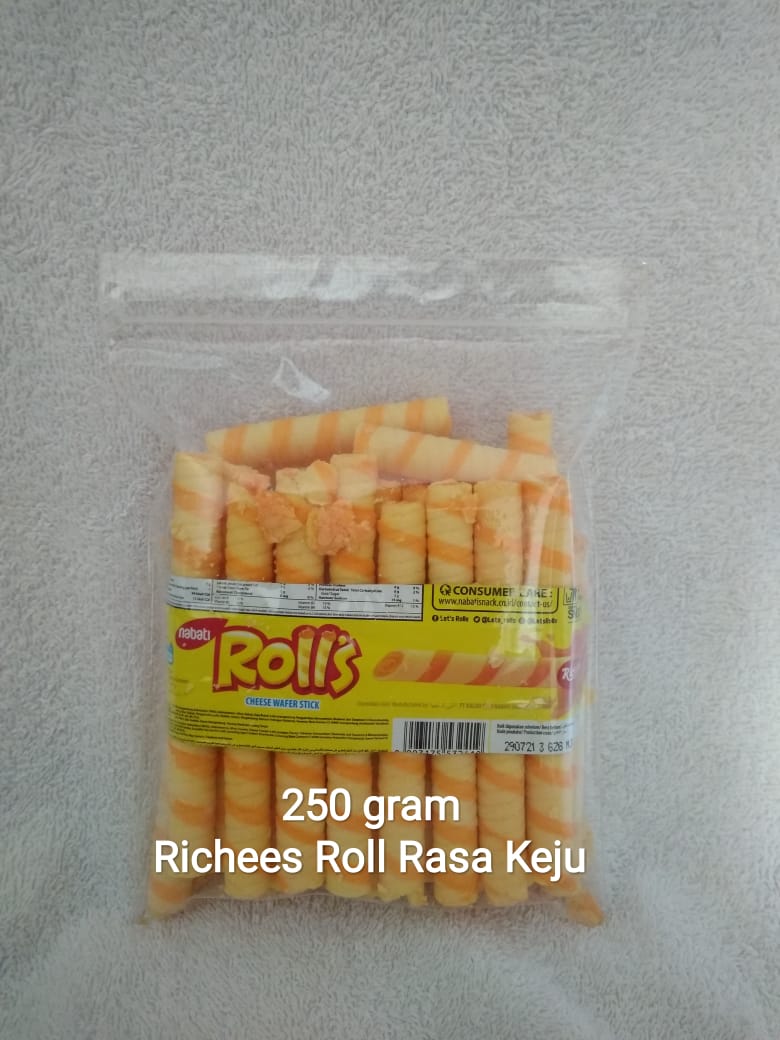 RICHEES ROLLS 250 GRAM/CHIKI/SNACK/CAMILAN/CIKI/MAKANAN RINGAN/KILOAN ...